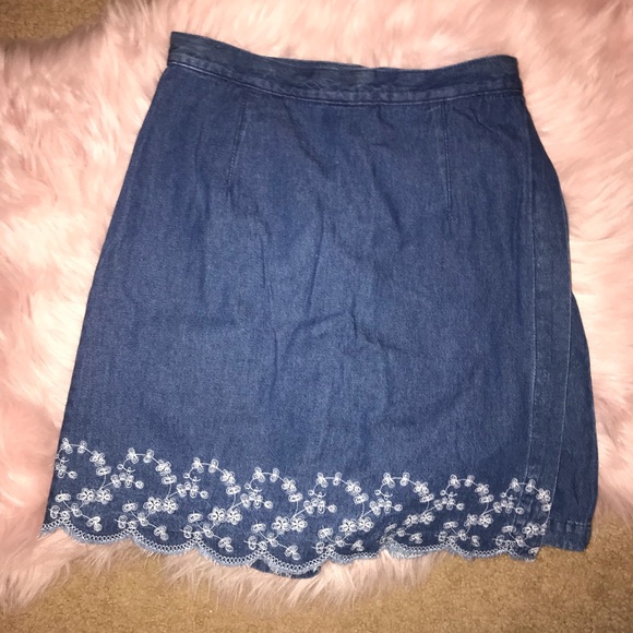 TY Original Wear | Shorts | Vintage Ty Embroidered Jean Skort | Poshmark